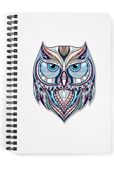 Astak Baykuş Baskılı Ahşap Kapaklı Defter 15X20 cm DFT791