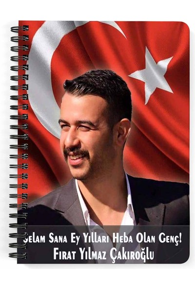 Astak Fırat Yılmaz Çakıroğlu Baskılı Ahşap Kapaklı Defter 15X20 cm DFT5630