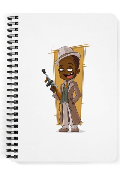 Ajan Baskılı Ahşap Kapaklı Defter 15X20 cm DFT1358