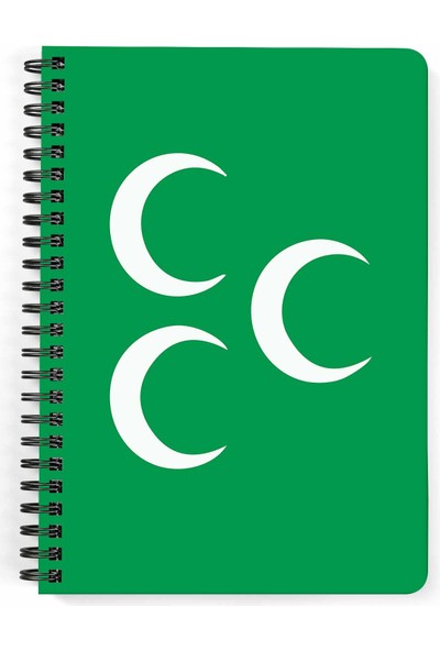 Astak Osmanlı Sancağı Baskılı Ahşap Kapaklı Defter 15X20 cm DFT5498