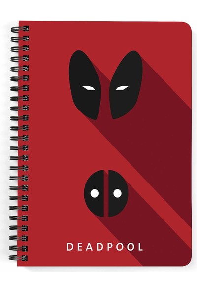 Deadpool Baskılı Ahşap Kapaklı Defter 15X20 cm DFT5736