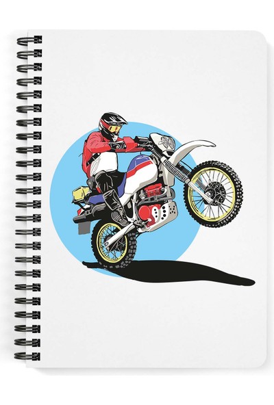 Astak Motocross Baskılı Ahşap Kapaklı Defter 15X20 cm DFT2039 Astak Motocross Baskılı Ahşap Kapaklı Defter 15X20 cm DFT2039