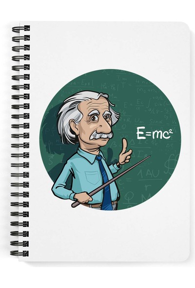 Albert Einstein Baskılı Ahşap Kapaklı Defter 15X20 cm DFT1027 Albert Einstein Baskılı Ahşap Kapaklı Defter 15X20 cm DFT1027
