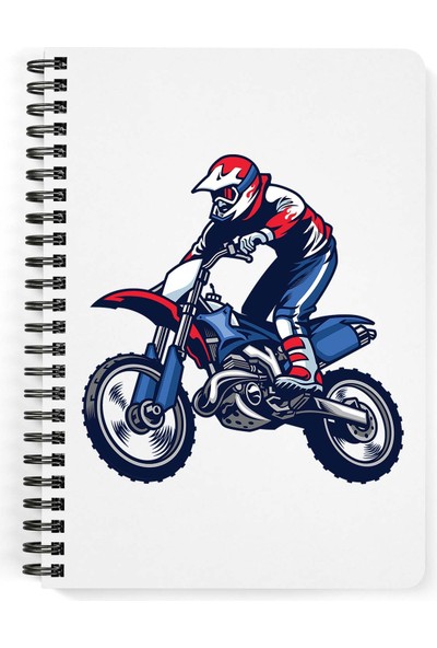 Astak Motocross Baskılı Ahşap Kapaklı Defter 15X20 cm DFT1997 Astak Motocross Baskılı Ahşap Kapaklı Defter 15X20 cm DFT1997