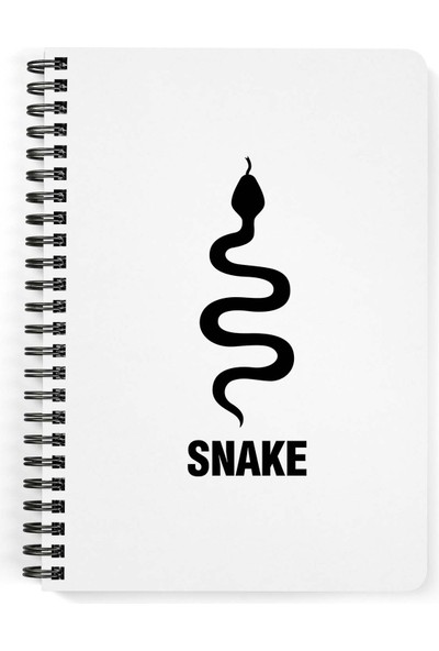 Astak Yılan Baskılı Ahşap Kapaklı Defter 15X20 cm DFT771