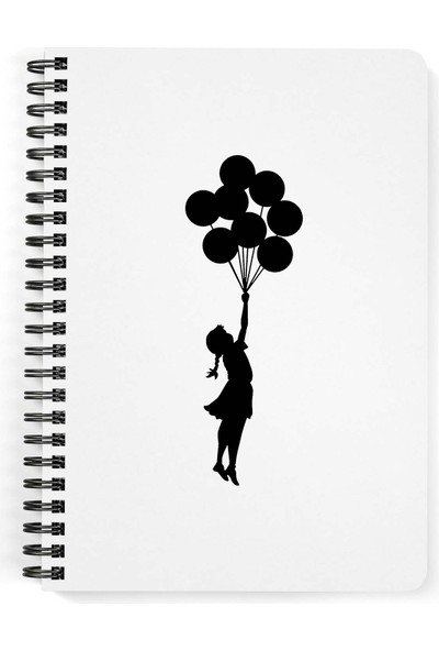 Astak Uçan Balon Baskılı Ahşap Kapaklı Defter 15X20 cm DFT6092