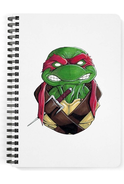 Astak Raphael Ninja Kaplumbağalar Baskılı Ahşap Kapaklı Defter 15X20 cm DFT6835