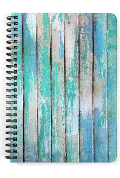 Çitler Baskılı Ahşap Kapaklı Defter 15X20 cm DFT2586