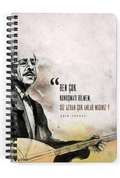 Astak Aşık Veysel Baskılı Ahşap Kapaklı Defter 15X20 cm DFT5050 Astak Aşık Veysel Baskılı Ahşap Kapaklı Defter 15X20 cm DFT5050