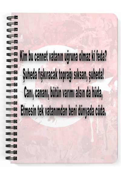 Astak Istiklal Marşı Baskılı Ahşap Kapaklı Defter 15X20 cm DFT2647 Astak Istiklal Marşı Baskılı Ahşap Kapaklı Defter 15X20 cm DFT2647