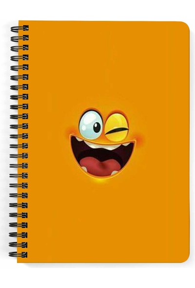 Astak Çılgın Yüz Baskılı Ahşap Kapaklı Defter 15X20 cm DFT2579