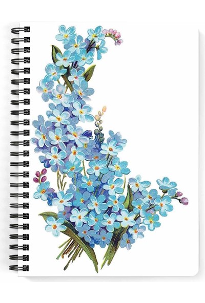 Astak Çiçek Baskılı Ahşap Kapaklı Defter 15X20 cm DFT2573