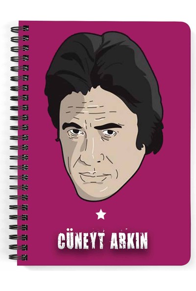 Astak Cüneyt Arkın Baskılı Ahşap Kapaklı Defter 15X20 cm DFT4167