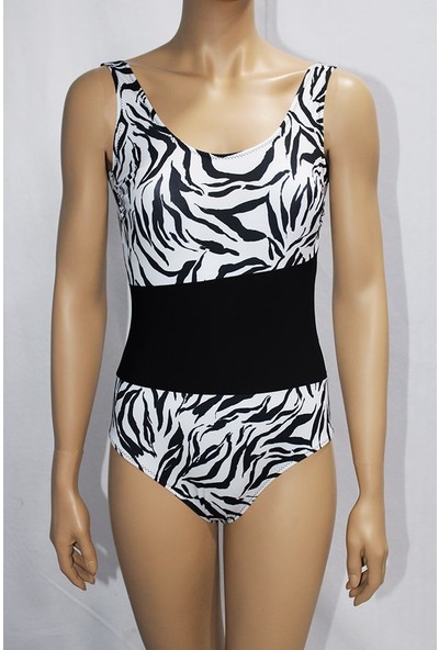 Marnie Form Zebra Desenli Asimetrik Detaylı Lastikli Dolgulu Kadın Mayo Marnie Form Zebra Desenli Asimetrik Detaylı Lastikli Dolgulu Kadın Mayo