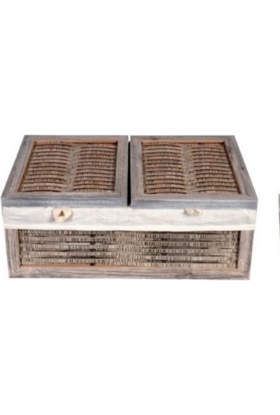 Panalı Rına Ahşap Patates Soğanlık Rustik