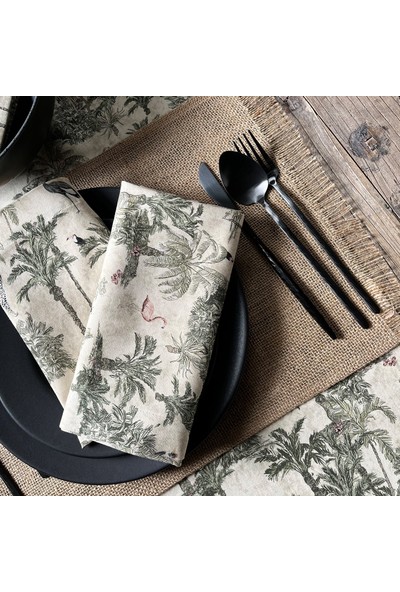 Sertex Home Tropikal Desenli 2'Li Set Kumaş Peçete Sertex Home Tropikal Desenli 2'Li Set Kumaş Peçete