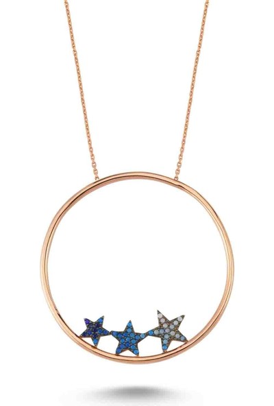 Sophia Nora 925 Ayar Gümüş Yuvarlak Star Kolye