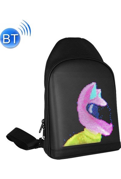 Generic LED Ekran Crossbody Çanta, Boyut: 7 Inç (Black) (Yurt Dışından)