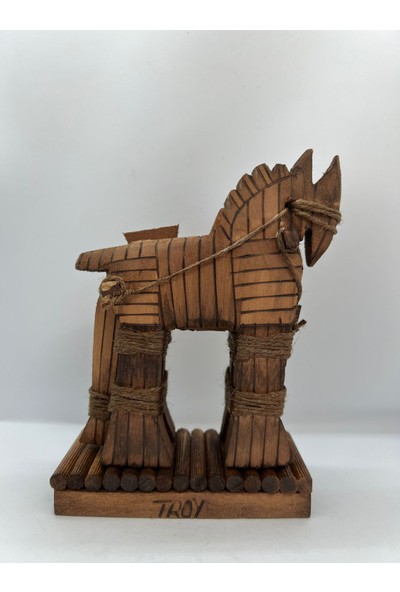 Troy Accessory Truva Atı Ahşap Biblo