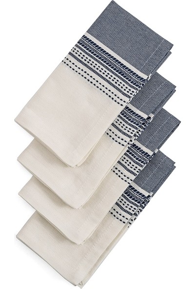 Vanelli Home Lacivert Beyaz Çizgili Pamuklu 4'lü Peçete Seti CVICD1C00C00X00001-53 Vanelli Home Lacivert Beyaz Çizgili Pamuklu 4'lü Peçete Seti CVICD1C00C00X00001-53