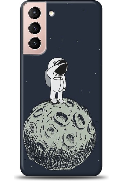 Eiroo Samsung Galaxy S21 Astronot Baskılı Tasarım Kılıf Eiroo Samsung Galaxy S21 Astronot Baskılı Tasarım Kılıf