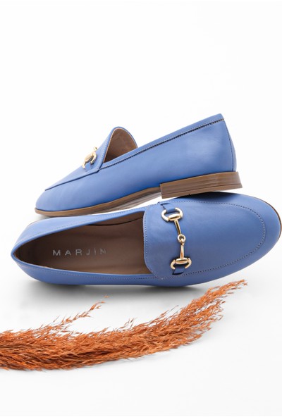 Marjin Kadın Deri Zincirli Loafer Günlük Ayakkabı Tanle