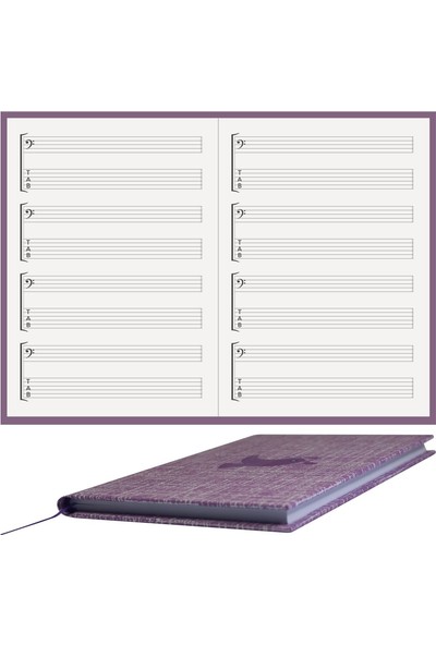 Bi Defter Gitar Nota Defteri Fa ve Tab Anahtarlı Özel El Yapımı El Dikişi Iplik Dikiş A/5 Bi Defter Gitar Nota Defteri Fa ve Tab Anahtarlı Özel El Yapımı El Dikişi Iplik Dikiş A/5