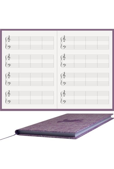 Bi Defter Piyano Nota Defteri Sol Fa Anahtarlı Özel El Yapımı El Dikişi Iplik Dikiş A/5 Bi Defter Piyano Nota Defteri Sol Fa Anahtarlı Özel El Yapımı El Dikişi Iplik Dikiş A/5