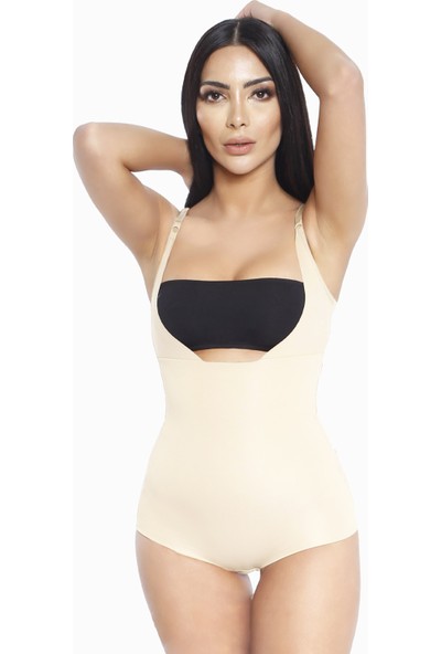 Yamuna Korse Toparlayıcı Özelliğe Sahip Dekolte Vücut Korse Streç Korse Ten