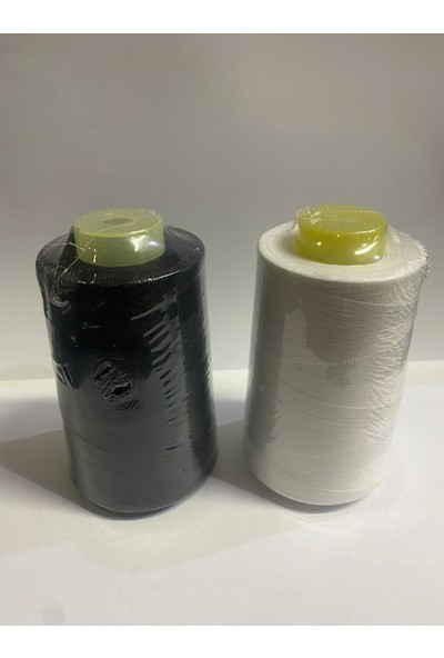 Mutlu İplik Siyah ve Beyaz 120N Polyester 5000MT Mutlu İplik Siyah ve Beyaz 120N Polyester 5000MT