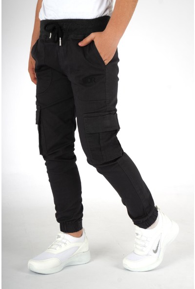 Pina Kids Erkek Çocuk Kargo Cepli Pantolon Kanvas Kumaş 2-12 Yaş