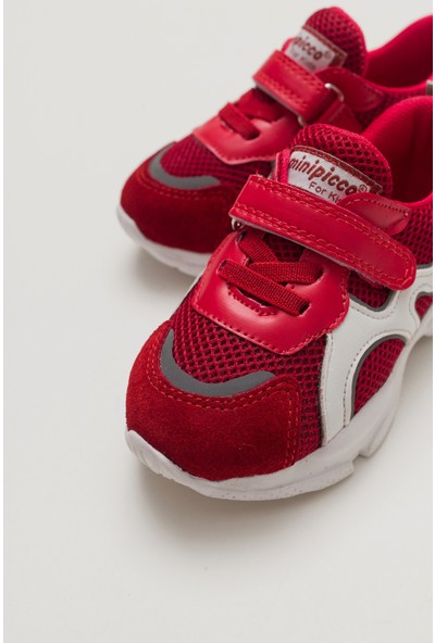 Minipicco Erkek Cocuk Kırmızı Deri Ortopedik Destekli Spor Ayakkabı