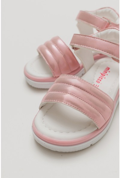 Minipicco Kız Cocuk Pudra Ortopedik Destekli Çocuk Sandalet