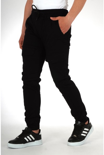 Pina Kids Erkek Çocuk Kargo Cepli Pantolon Kanvas Kumaş 8-15 Yaş