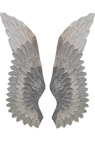 Larya Design Dekoratif Kanatlar Gri Geçişli