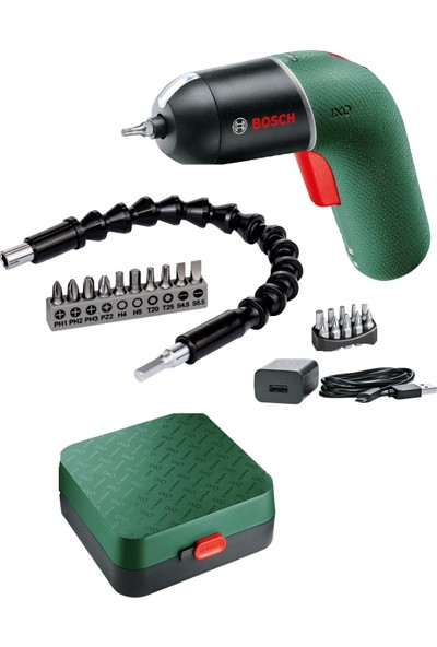 Bosch Ixo Vı Akülü Vidalama Makinesi Şarjlı Tornavida + 30 cm Esnek Bükülebilir Uzatma Adaptörü Bosch Ixo Vı Akülü Vidalama Makinesi Şarjlı Tornavida + 30 cm Esnek Bükülebilir Uzatma Adaptörü