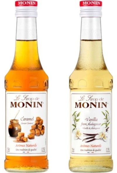 Monin Vanilya ve Karamel Şurubu 250 ml 2'li Monin Vanilya ve Karamel Şurubu 250 ml 2'li
