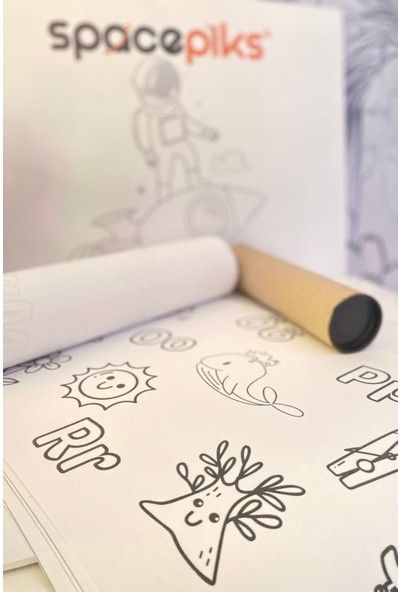 Pixroll Alfabe ve Hayvanlar Öğretici Boyama Kağıdı