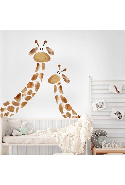 Piksel Grafik Sevimli Zürafa Çocuk Odası Duvar Sticker Piksel Grafik Sevimli Zürafa Çocuk Odası Duvar Sticker