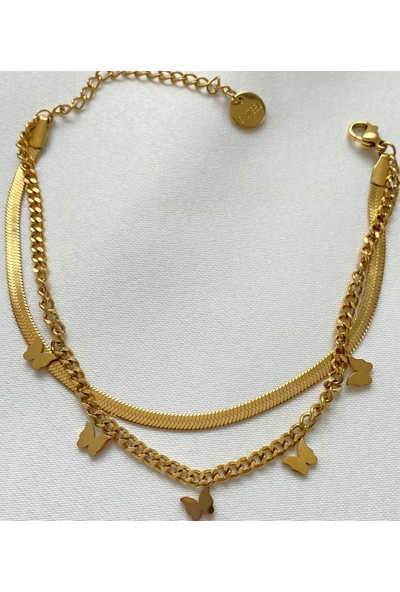 Pinkline Çelik Kelebekli Kadın Bileklik