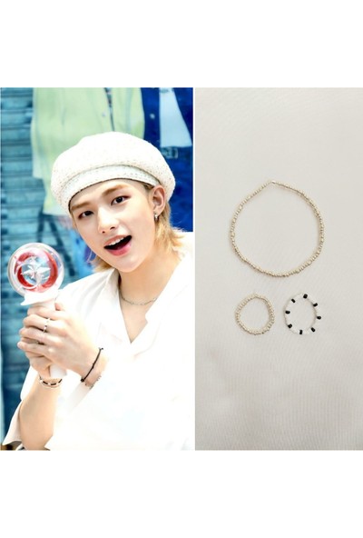 REN Kpop Stray Kids Hyunjin Bileklik Yüzük Set REN Kpop Stray Kids Hyunjin Bileklik Yüzük Set