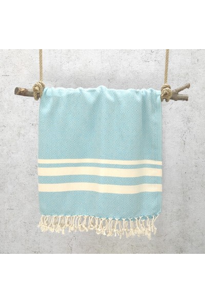 Trend Mary Cottoy Peştemal Turkuaz Pamuk 100 x 180 cm Trend Mary Cottoy Peştemal Turkuaz Pamuk 100 x 180 cm