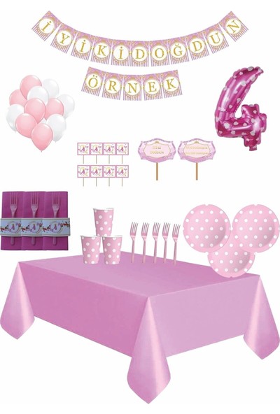 Azfa Home Store 4 Yaş Kişiye Özel Flamalı Kız Doğum Günü Parti Seti 16 Kişilik Azfa Home Store 4 Yaş Kişiye Özel Flamalı Kız Doğum Günü Parti Seti 16 Kişilik