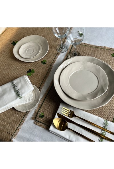 Sertex Home Nakışlı Jüt 2'li Set Amerikan Servis Sertex Home Nakışlı Jüt 2'li Set Amerikan Servis