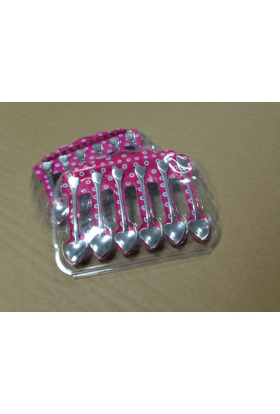 Kalp Motifli Çaykaşığı6 Lı