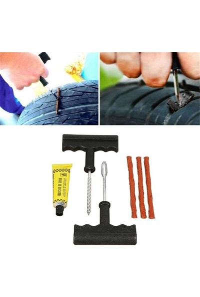 Tuuverse Buffer® 6 Parça Araba Motosiklet Otomobil Bisiklet Lastik Tamir Kiti Araç Bakım Seti