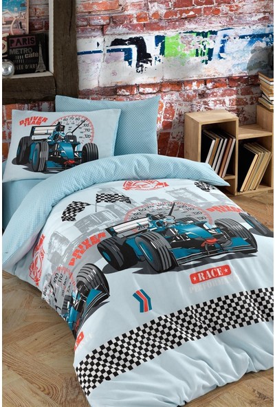 Lady Moda Formula Mavi Tek Kişilik Nevresim Seti