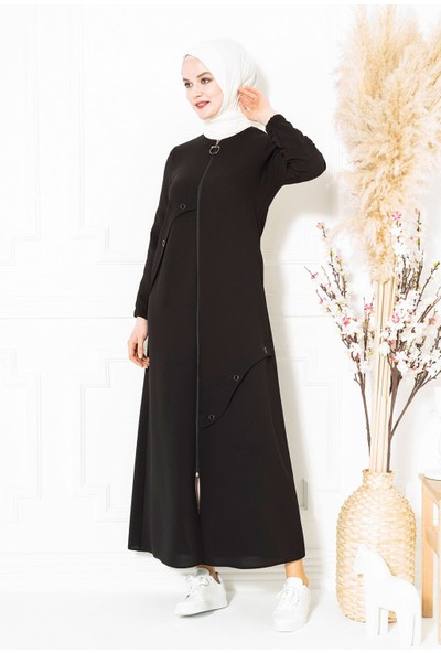 Beyza Kuş Gözlü Siyah Ferace 3471 Beyza Kuş Gözlü Siyah Ferace 3471