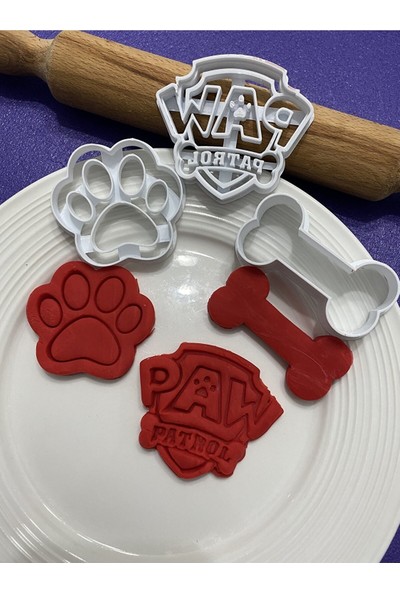Mini Tasarım Atölyem Paw Patrol Logo-Pati-Kemik Kurabiye Kalıbı Seti Mini Tasarım Atölyem Paw Patrol Logo-Pati-Kemik Kurabiye Kalıbı Seti