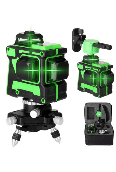 Kkmoon Çok Fonksiyonlu 3D 12 Satır Lazer Seviye Aracı (Yurt Dışından)
